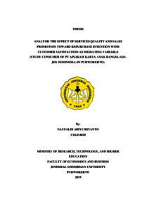 Analysis the Effect of Services Quality and Sales Promotion Toward Repurchase Intention with ...